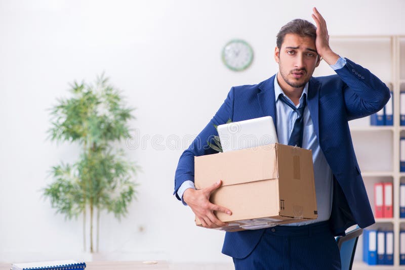 Young Man Being Fired from His Work Stock Image - Image of auditor ...