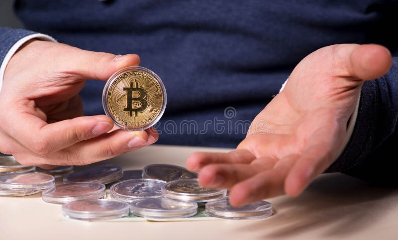 Young Man in Bitcoin Mining Concept Stock Image - Image of bitcoin ...