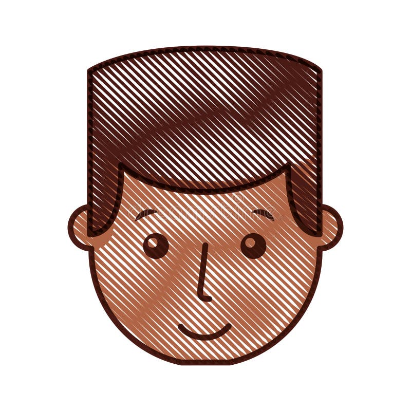 Young Man Black Head Avatar Character Stock Vector - Illustration of ...