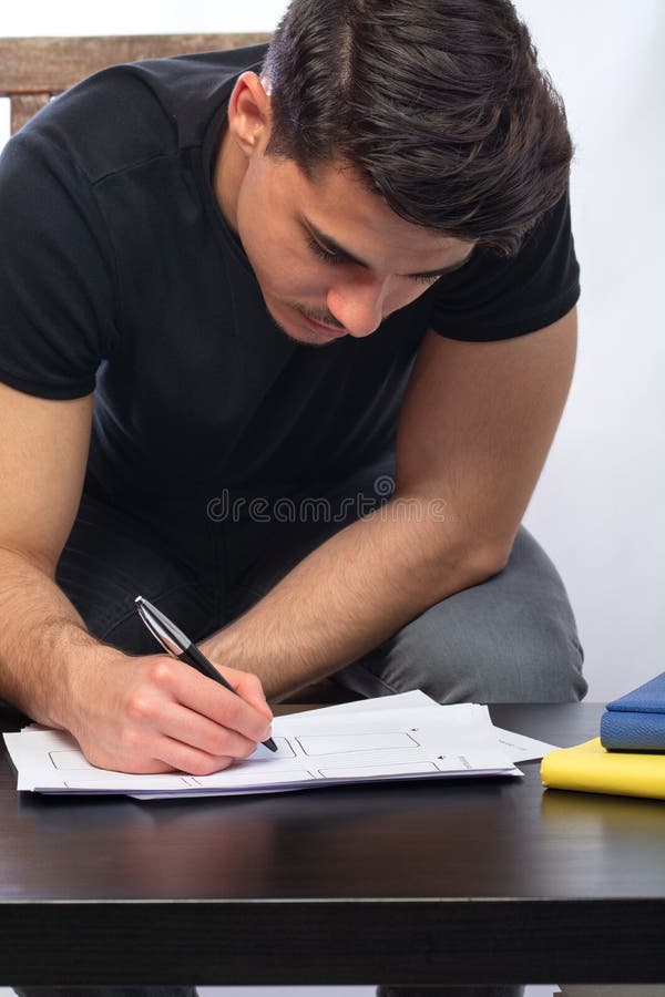 A Person Writing A Story