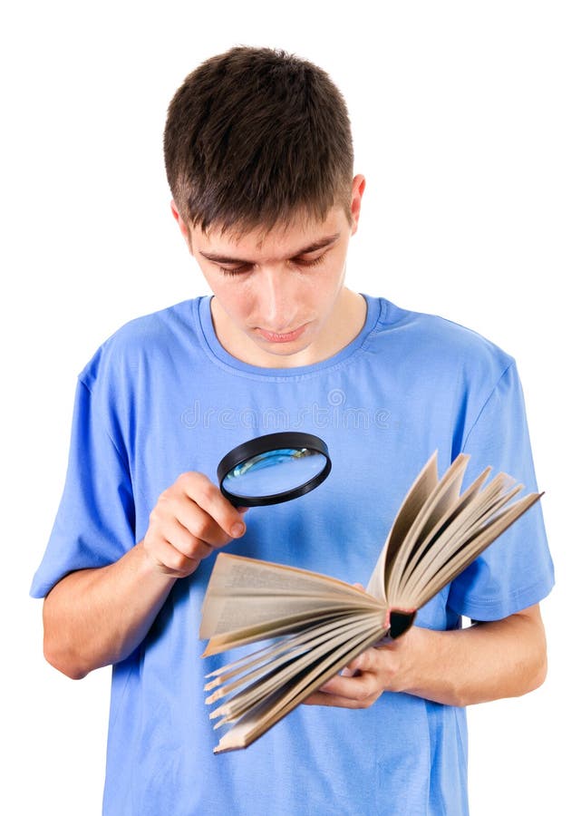 Young Man with a Book stock image. Image of learn, schoolbook - 142149771