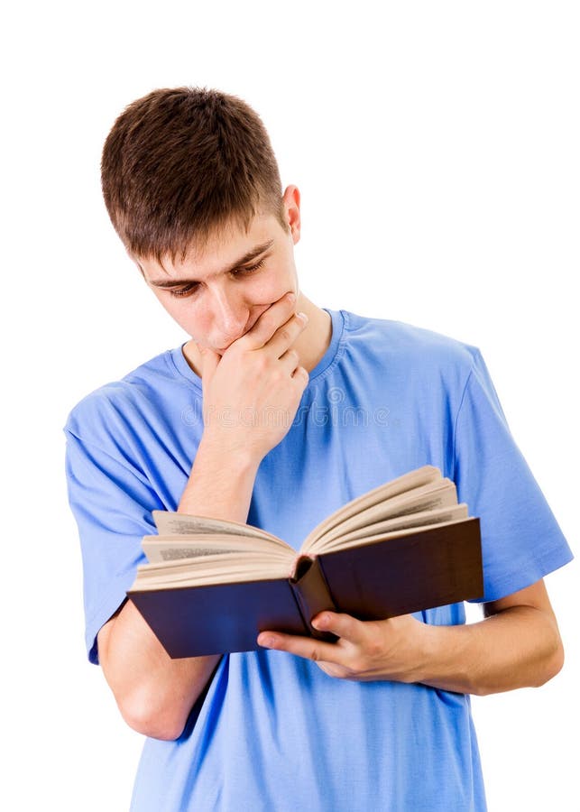 Young Man with a Book stock image. Image of education - 151783821