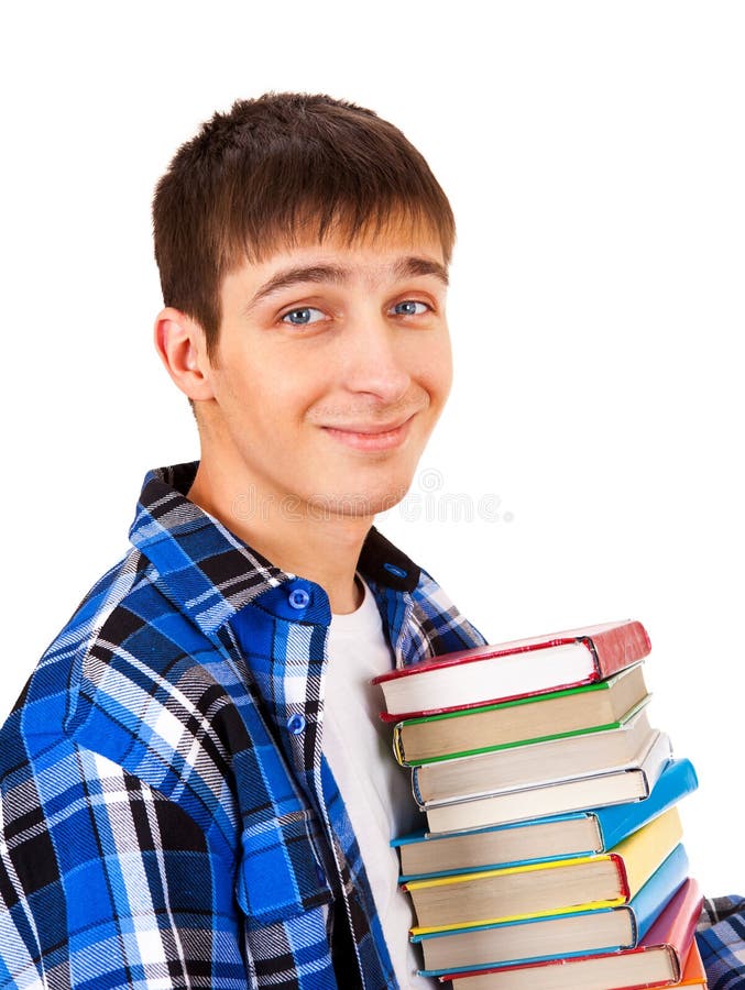 Young Man with a Books stock image. Image of caucasian - 86360457
