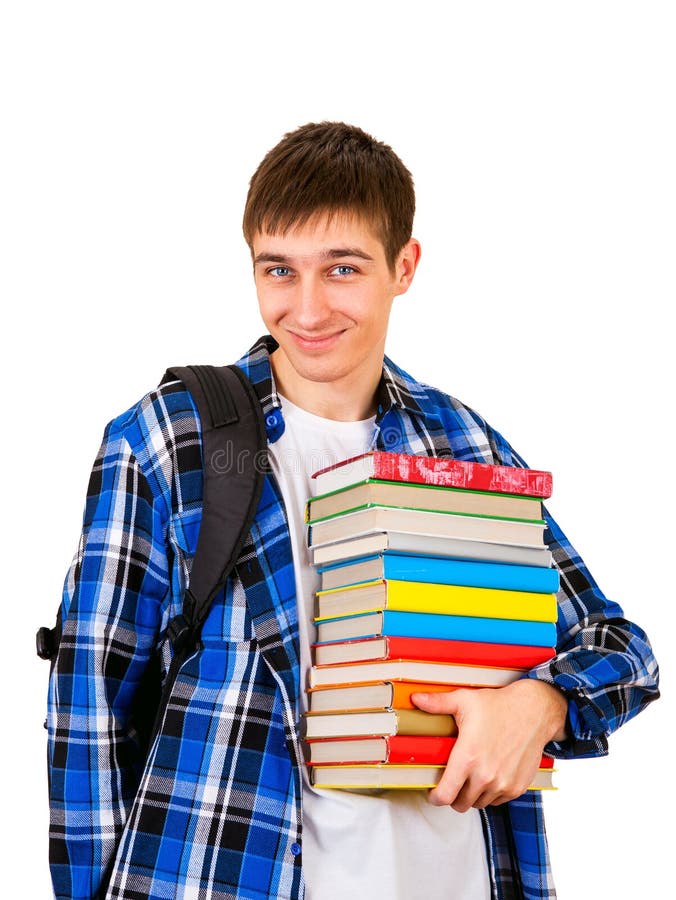 Young Man with a Books stock photo. Image of face, attractive - 91975216