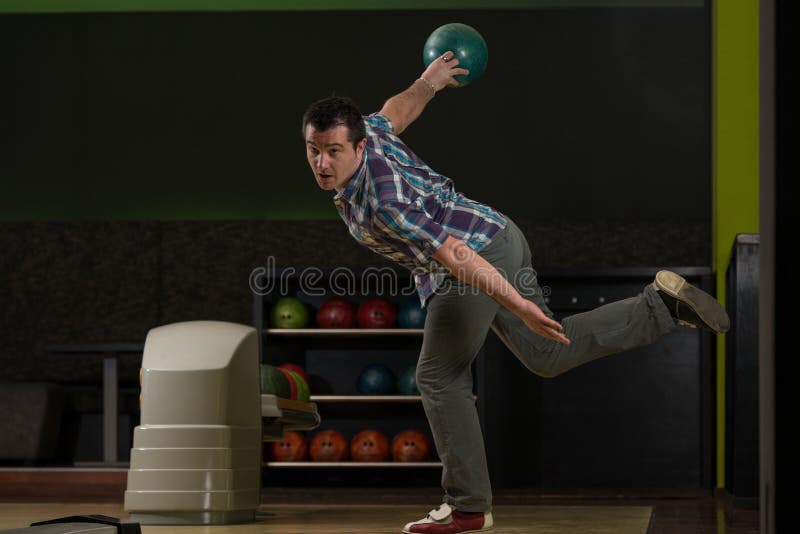 Young Man Bowling stock photo. Image of multi, person - 36730540