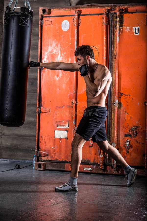 Kick Boxer Woman Wearing Boxing Gloves Stock Image - Image of boxing ...