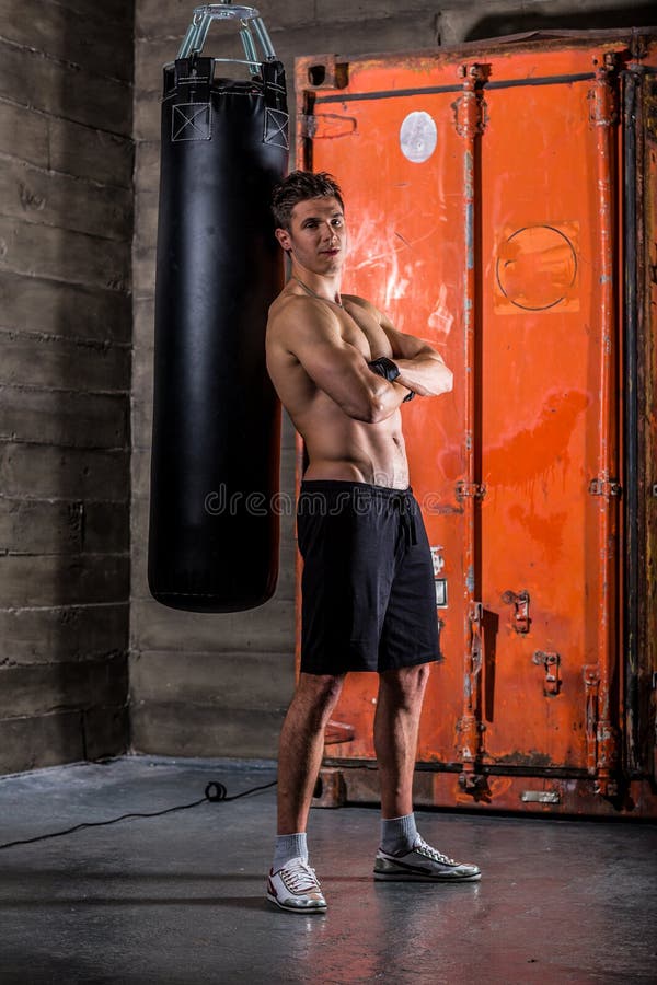 Young man boxing workout stock image. Image of body, caucasian - 47410911