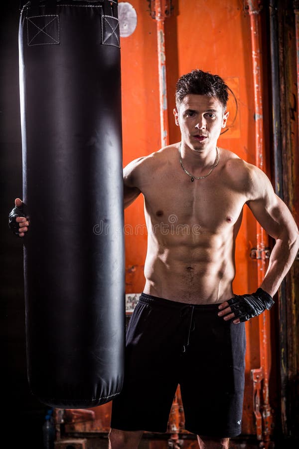 Young man boxing workout stock photo. Image of black - 47410972