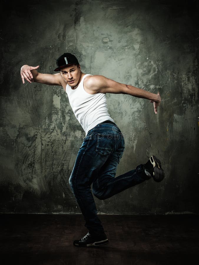 Young man break-dancer stock photo. Image of dance, fashionable - 41401438