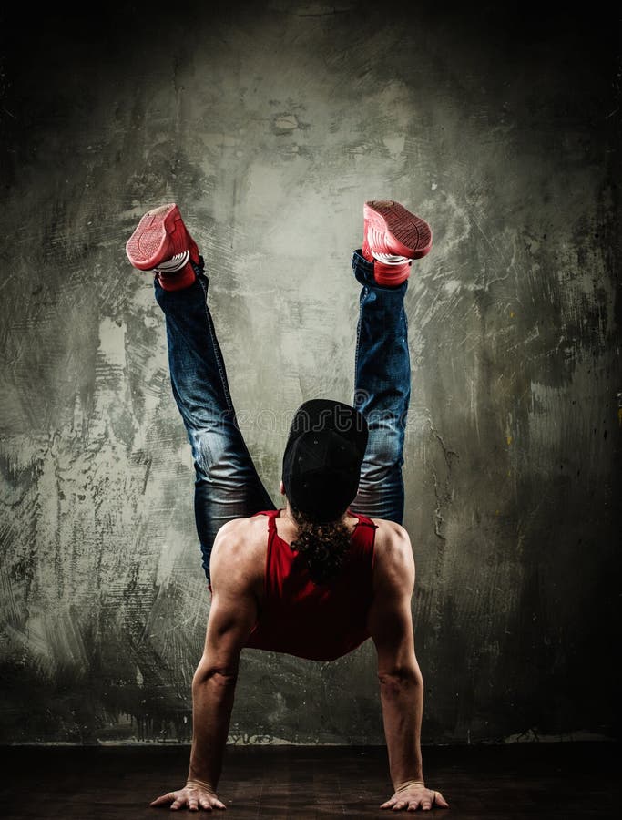 Young man break-dancer stock photo. Image of gymnastics - 41401450