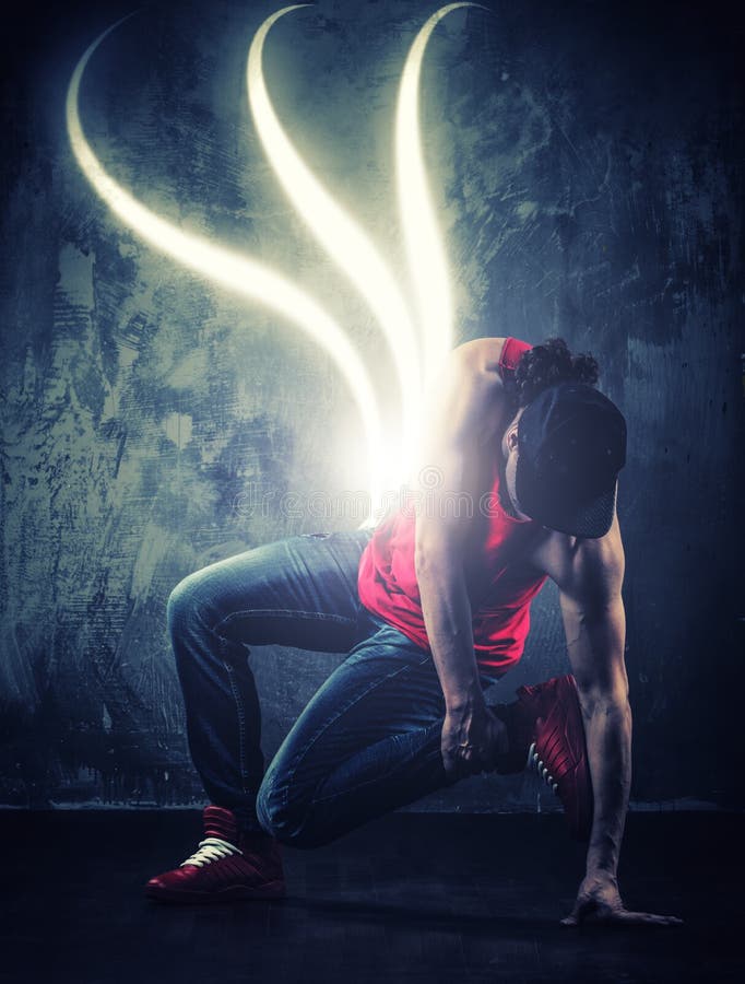 Young man break-dancer stock image. Image of modern, breakdancer - 41401437