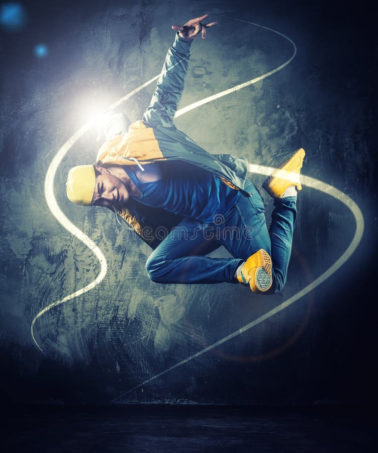 Young man break-dancer stock photo. Image of modern, freeze - 41401482