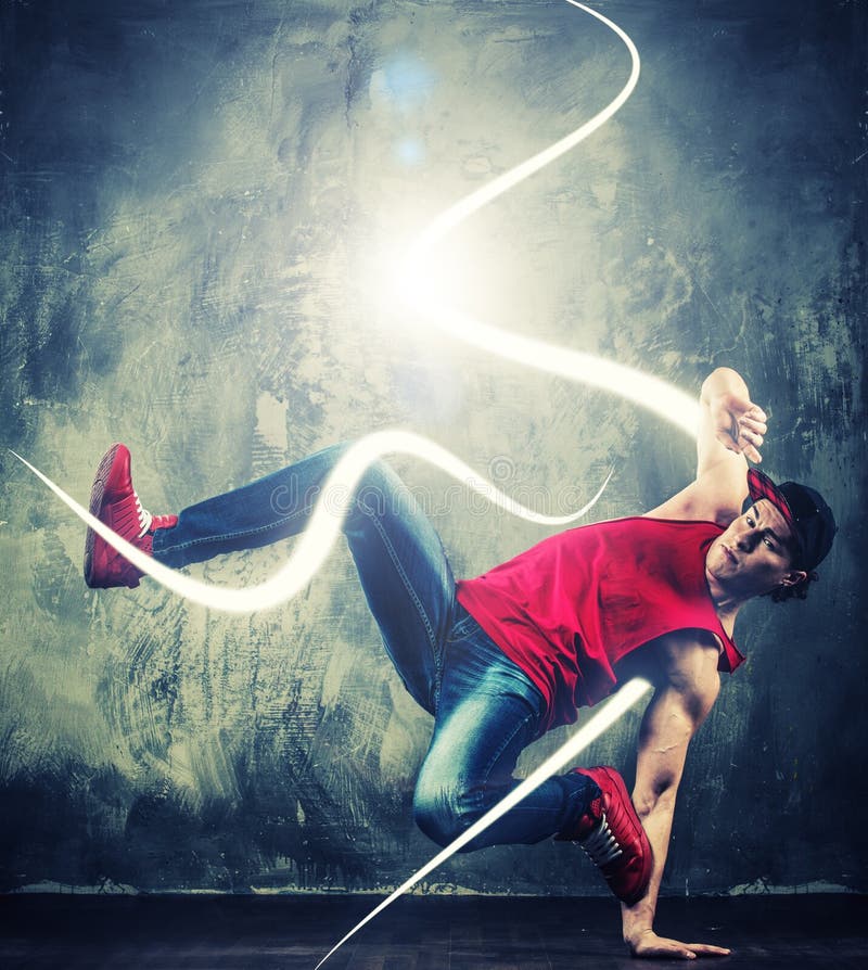 Young man break-dancer stock image. Image of performance - 41401469