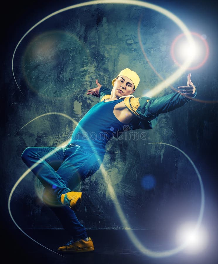 Young man break-dancer stock photo. Image of beam, breaker - 41401480