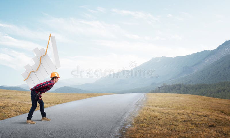 Engineer man carry load stock photo. Image of carry - 283154990