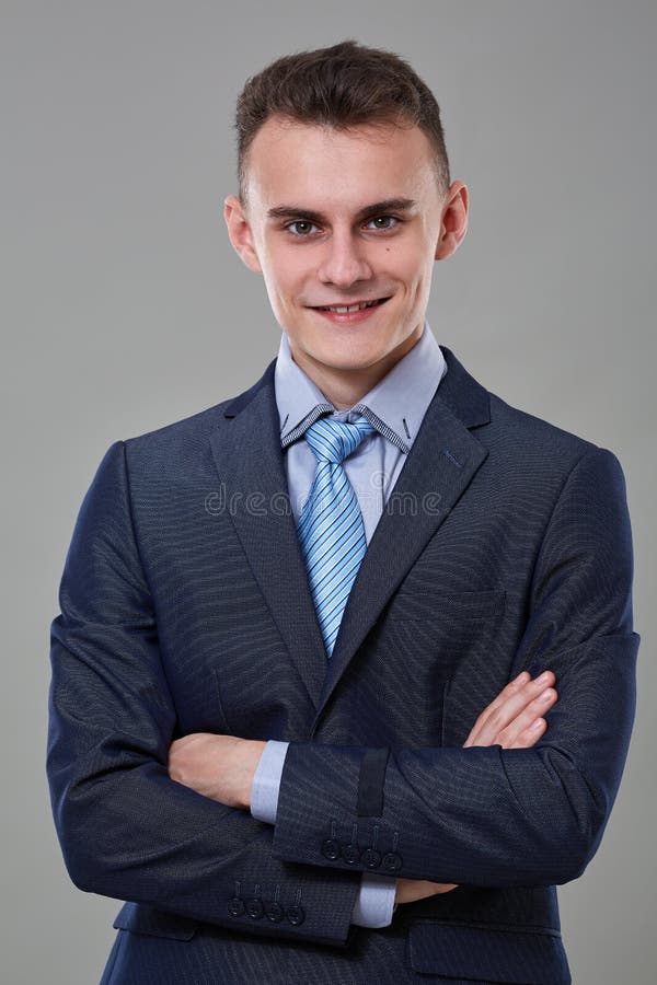 Young man in business suit stock image. Image of office - 107650987