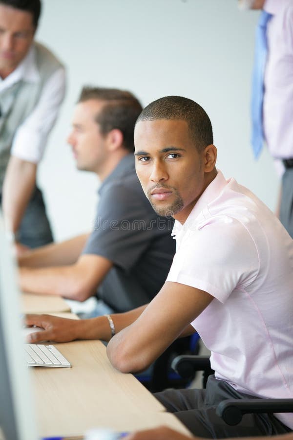 Young Man in a Business Training Course Stock Photo - Image of team ...