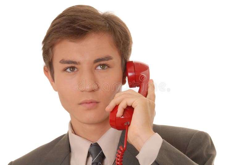 Young Man on Call 9 stock photo. Image of mobile, business - 1160378