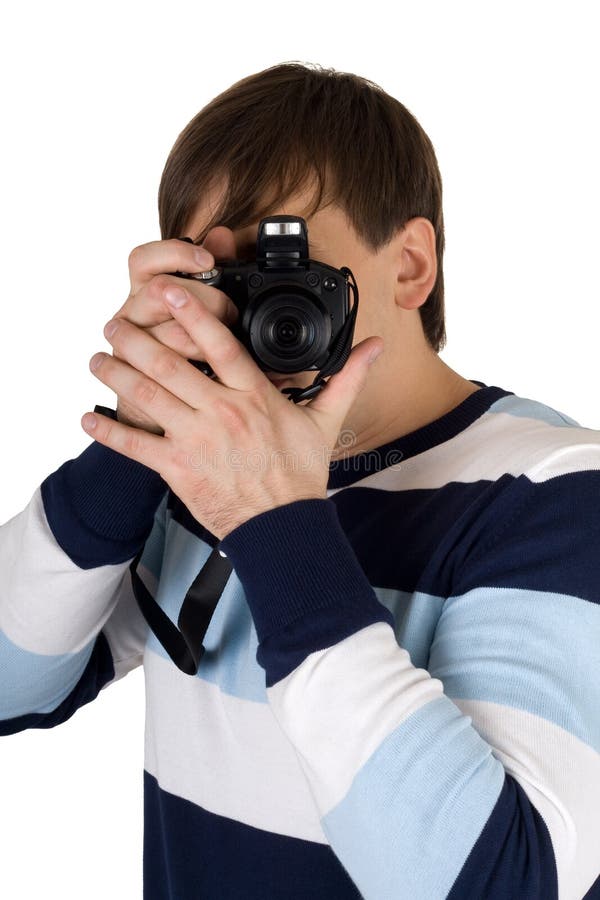 Young man with a camera stock image. Image of young, person - 11517399