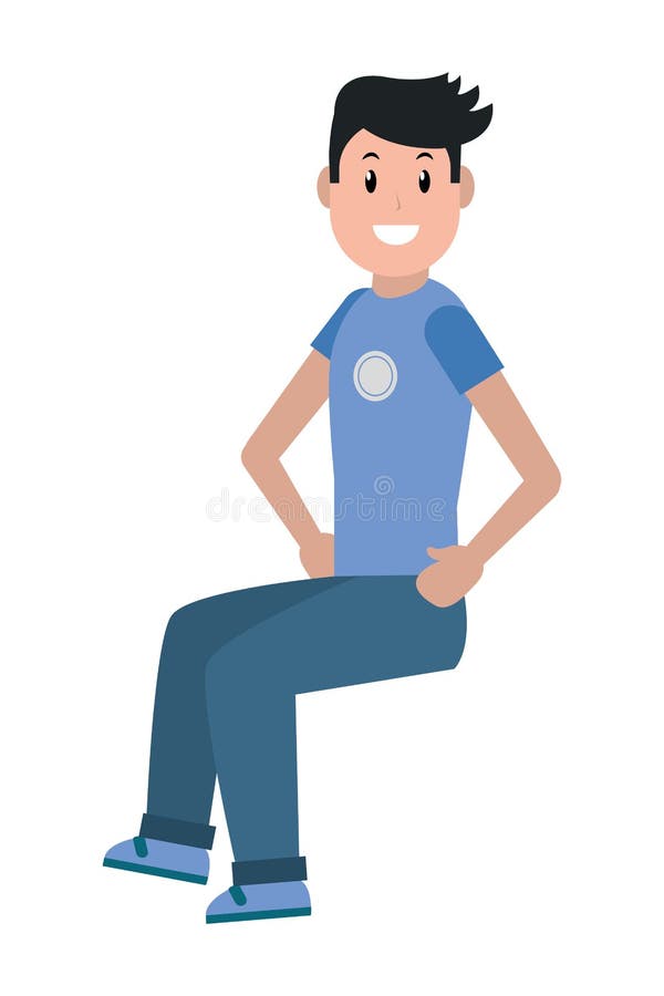 Young man cartoon stock vector. Illustration of casual - 141721017