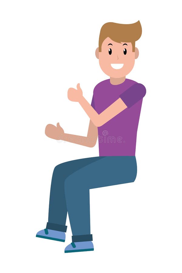 Young man cartoon stock vector. Illustration of mature - 141721026