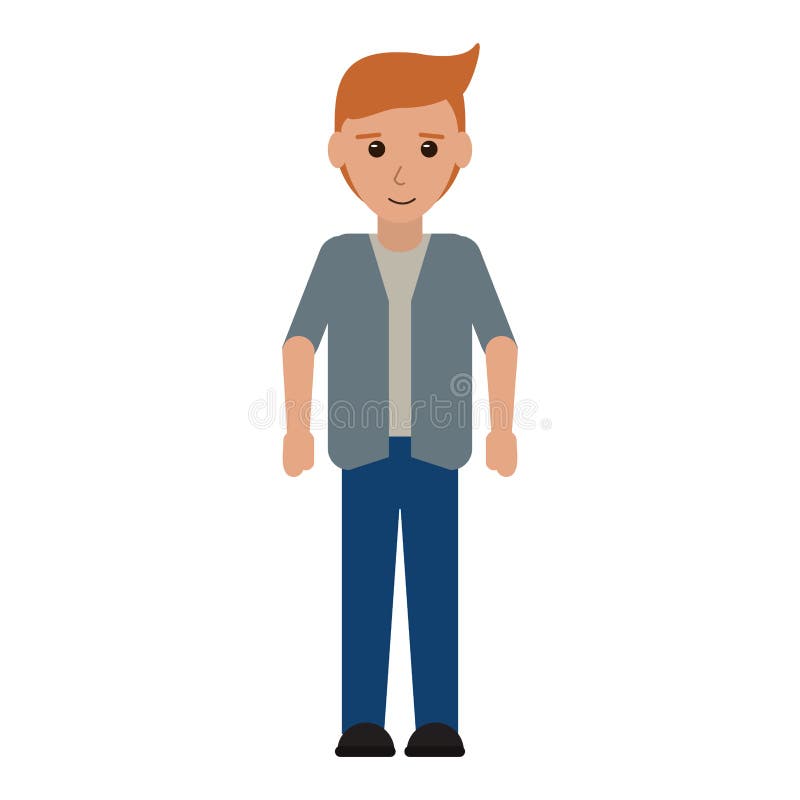 Young man cartoon stock vector. Illustration of user - 141217246