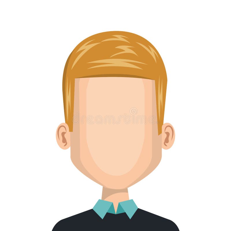 Young man character icon stock illustration. Illustration of style ...