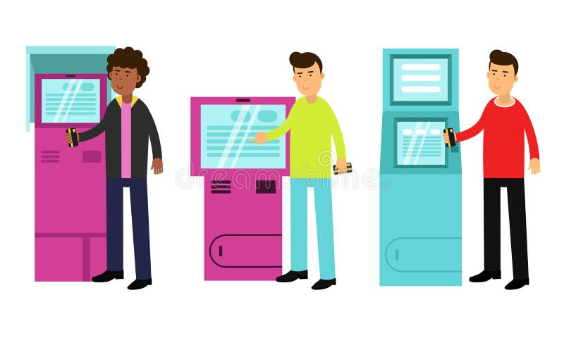 Man Using Atm Stock Illustrations – 420 Man Using Atm Stock ...