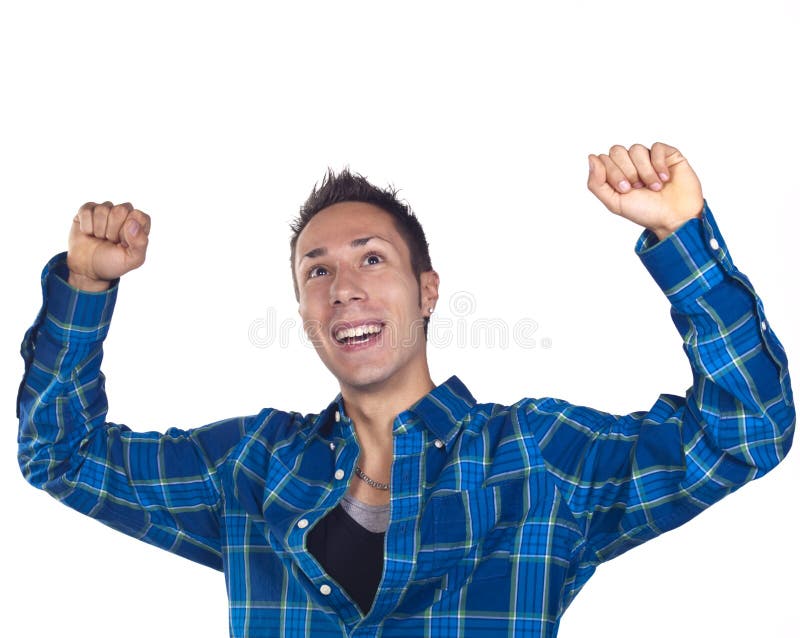 Young man cheering stock photo. Image of cheering, happy - 21672092 Young man cheering stock photo. Image of cheering, happy - 21672092