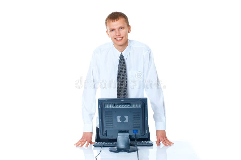 Priest on computer stock image. Image of spirituality - 2776003