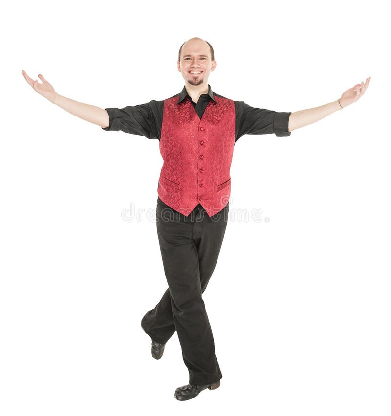 Young Man in Costume for Irish Dance Isolated Stock Image - Image of ...