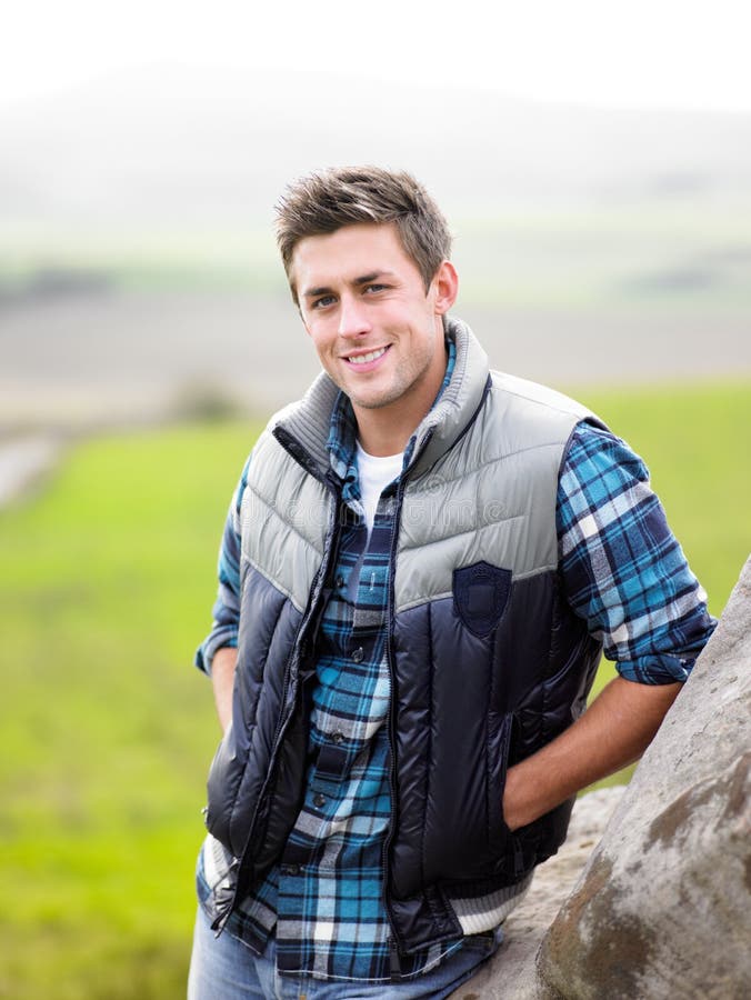 Young man in the country stock photo. Image of lifestyle - 21412932