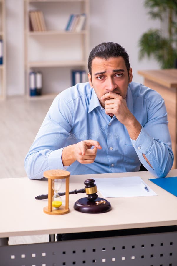 Young Man in Courthouse in Divorcing Concept Stock Image - Image of ...