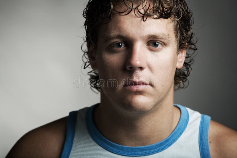 Young man with curly hair stock image. Image of studio - 3545671 Young man with curly hair stock image. Image of studio - 3545671
