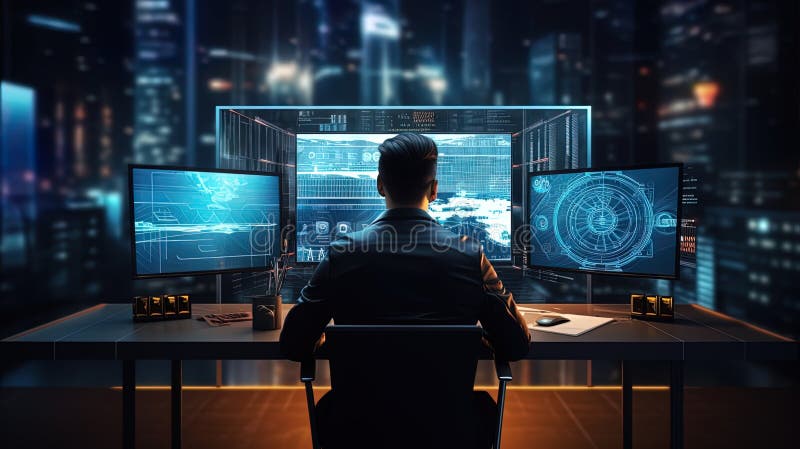 Cybersecurity Man Desk Stock Illustrations – 510 Cybersecurity Man Desk ...