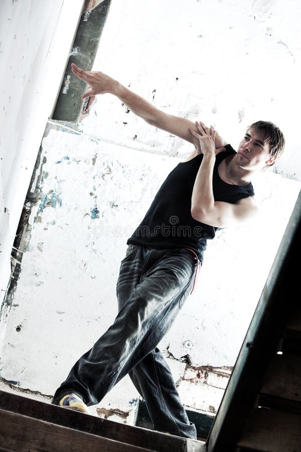Young man dancing stock photo. Image of action, sports - 10141756
