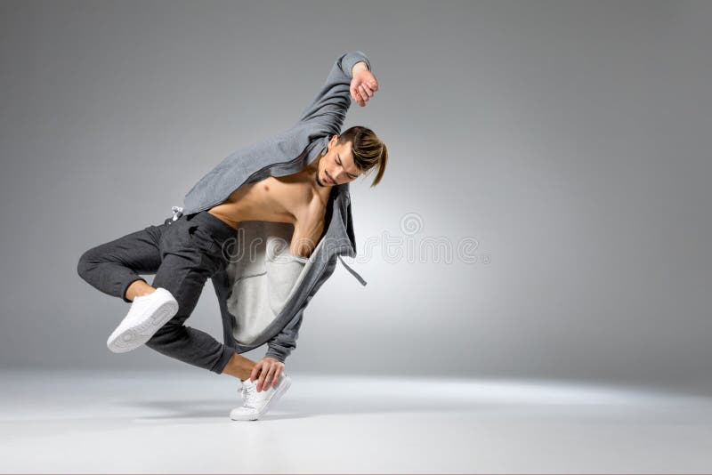 Young man dancing stock image. Image of sportswear, alone - 90863279
