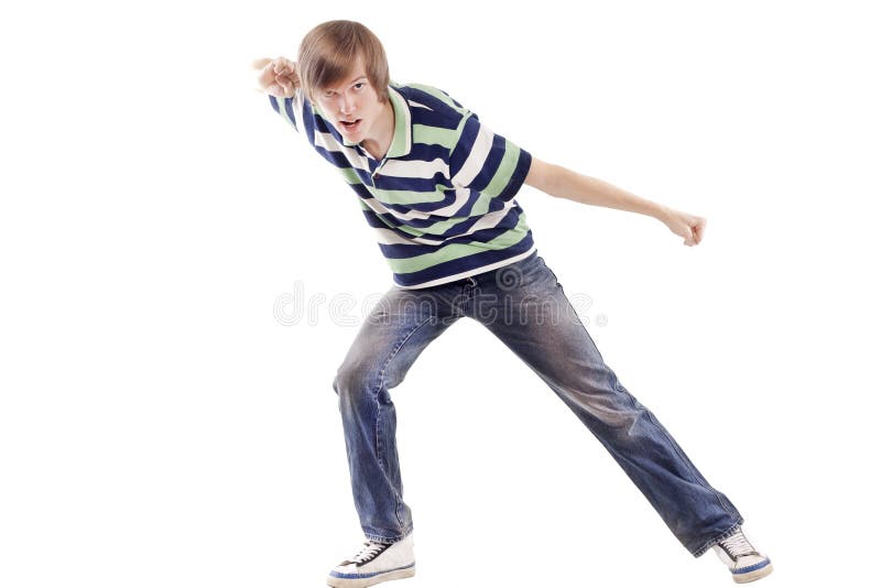 Young Man Dancing Locking or Hip-hop Stock Image - Image of breakdance ...