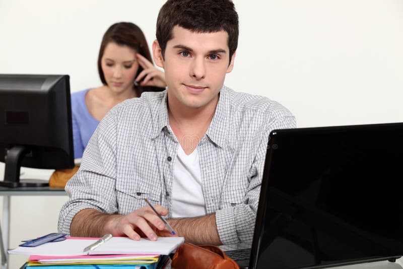 Young man daydreaming stock photo. Image of college, daydream - 26959658