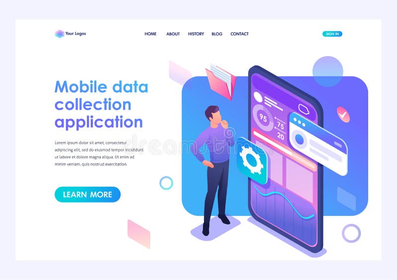 Mobile Data Collection Stock Illustrations – 45,785 Mobile Data ...