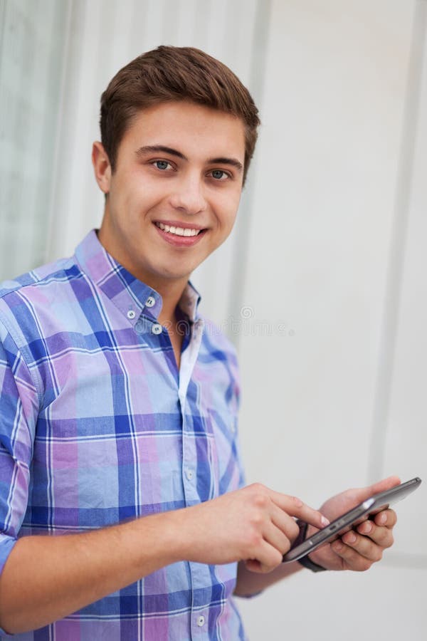 Teenage boy with notebook stock image. Image of people - 21017851