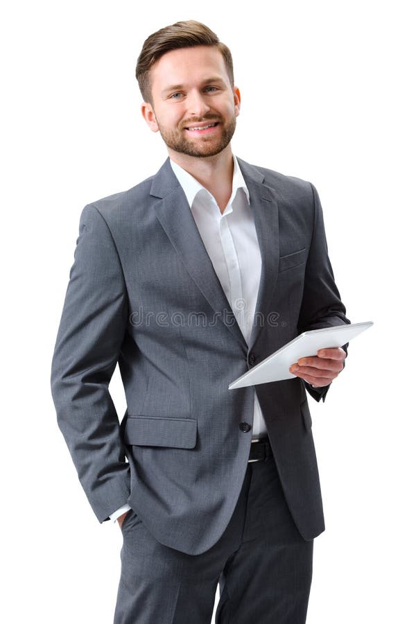 Young Man with a Digital Tablet Stock Photo - Image of copyspace ...