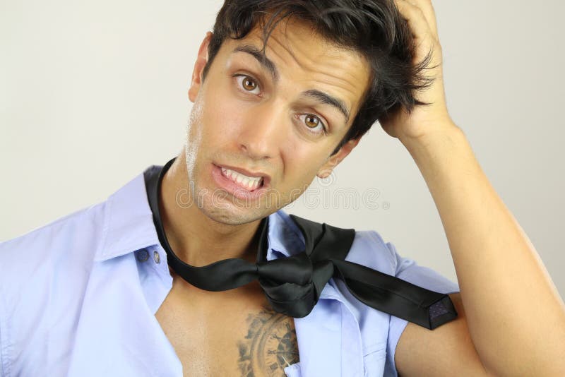 Man Biting His Nails and Looking To the Side with a Craving for ...