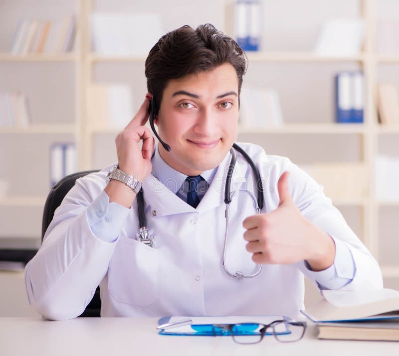 Young Man Doctor in Medical Concept Stock Photo - Image of examination ...