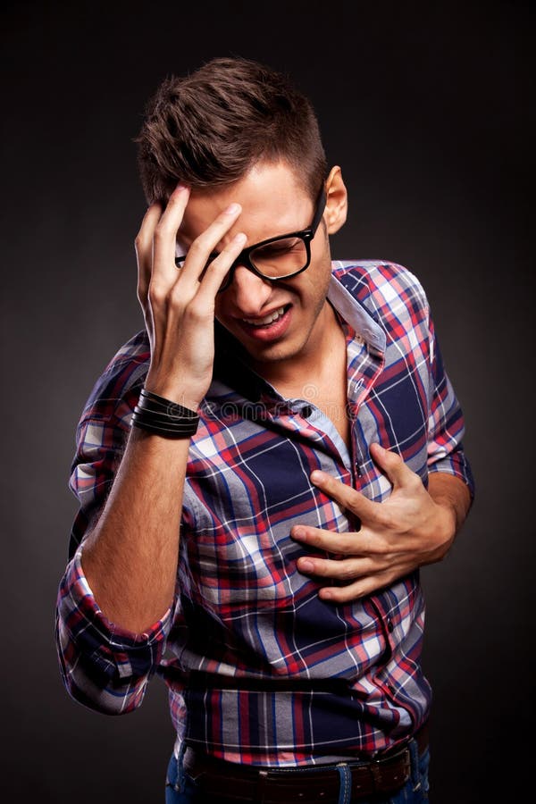 Anxiety Concept. Young Man with Problems, Despair Stock Photo - Image ...