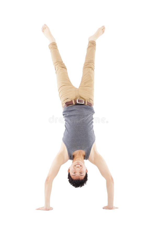 Boy doing handstand stock image. Image of gymnastics - 39473437