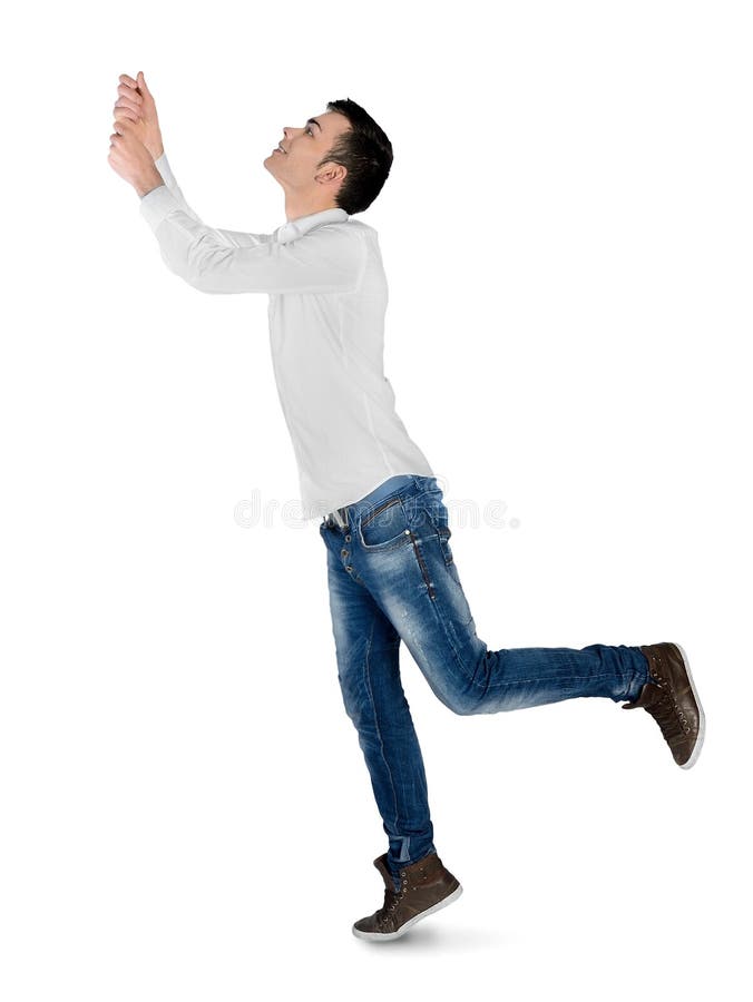 Young man drag something stock image. Image of determined - 55937001