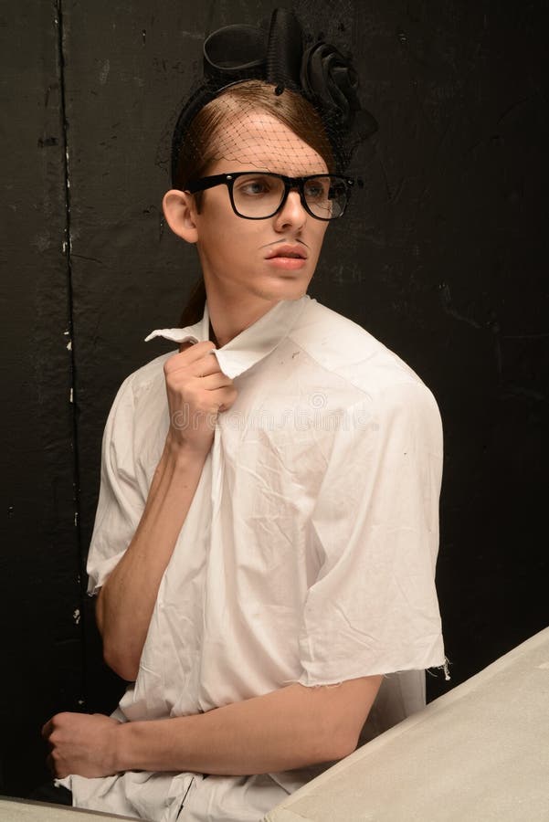 Young Man at Dramatic Image Stock Image - Image of hair, decadence ...