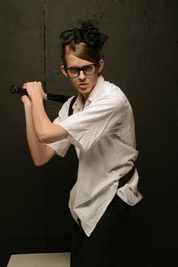 Young Man at Dramatic Image Stock Photo - Image of glamour, evening ...