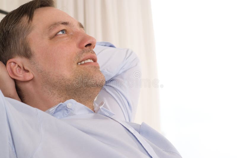 Young man dreams stock image. Image of business, background - 13968245